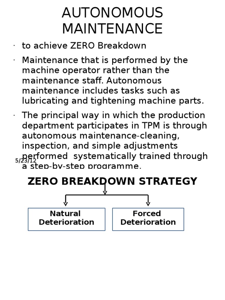 Autonomous Maintenance | PDF | Maintenance | Science Technology ...
