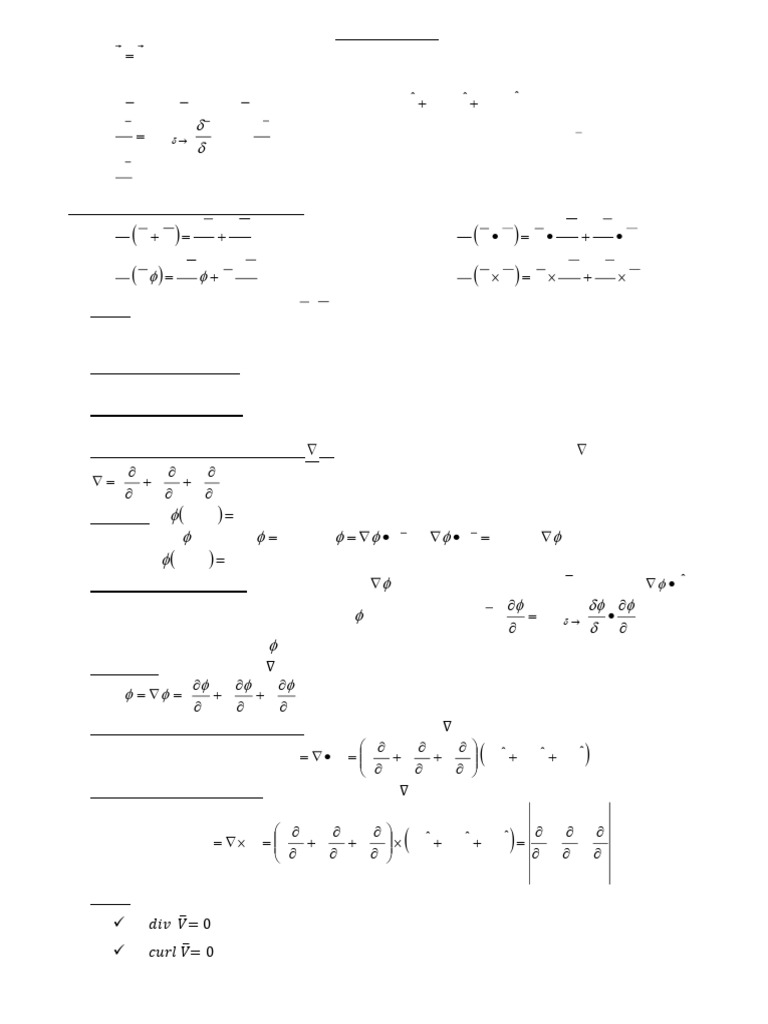 Vector Calculus Formula | PDF | Functions And Mappings | Differential Calculus