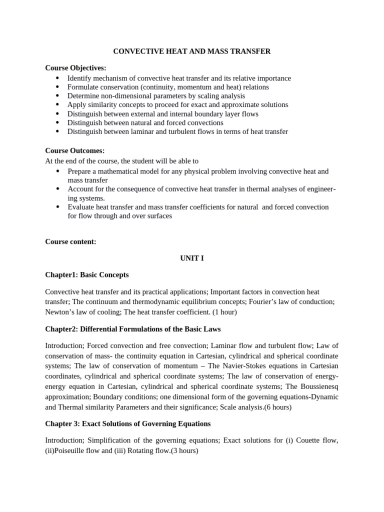 Convective Heat and Mass Transfer Course | PDF | Boundary Layer | Fluid ...