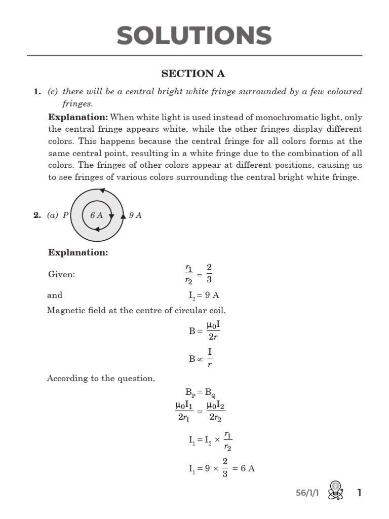 XII Physics Pre Board 2025 26 (Ans) | PDF | Electron | Electrical Resistivity And Conductivity