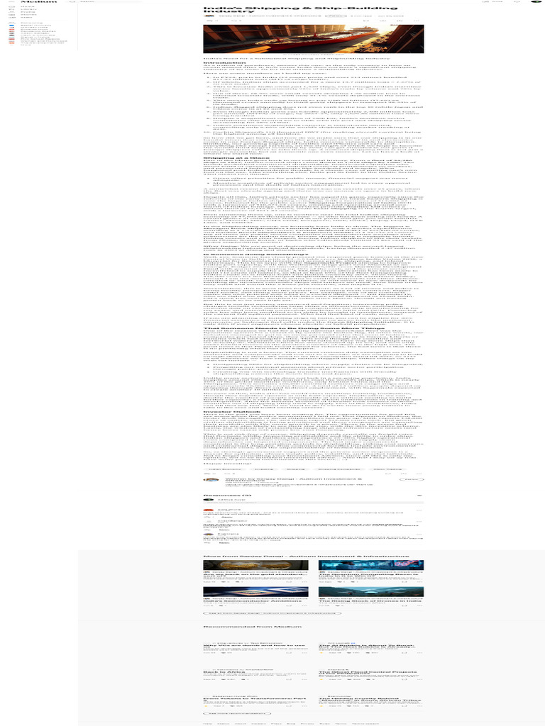 India's Shipping & Ship-Building Industry - by Sanjay Dangi - Authum Investment & Infrastructure ...