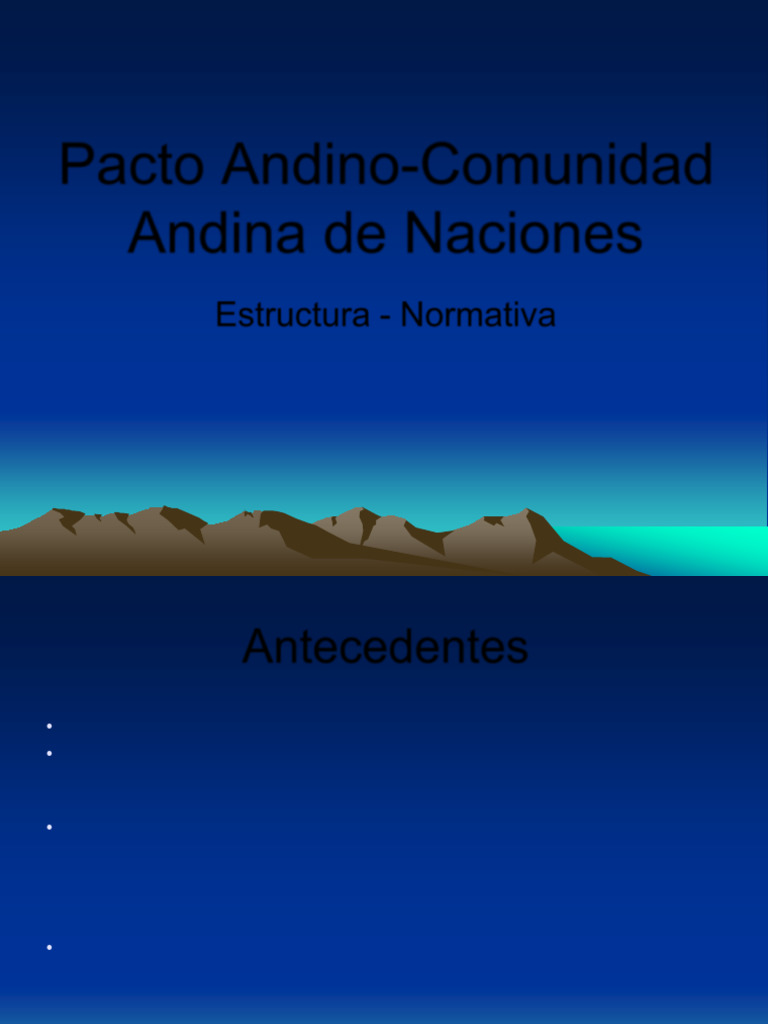 Pacto_Andino-CAN_clase_6_de_junio_de_2025 | PDF | Comunidad andina ...