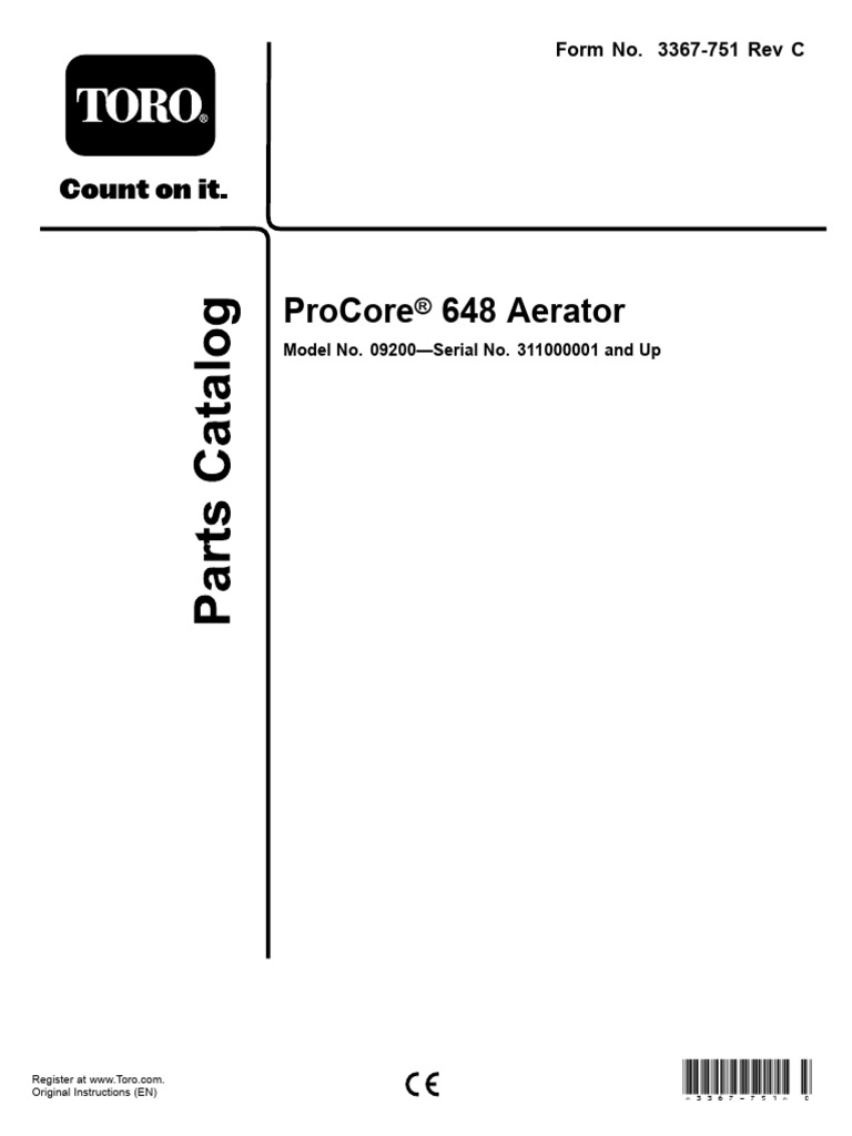 ProCore 648 Aerator Parts Catalog | PDF | Manufactured Goods ...
