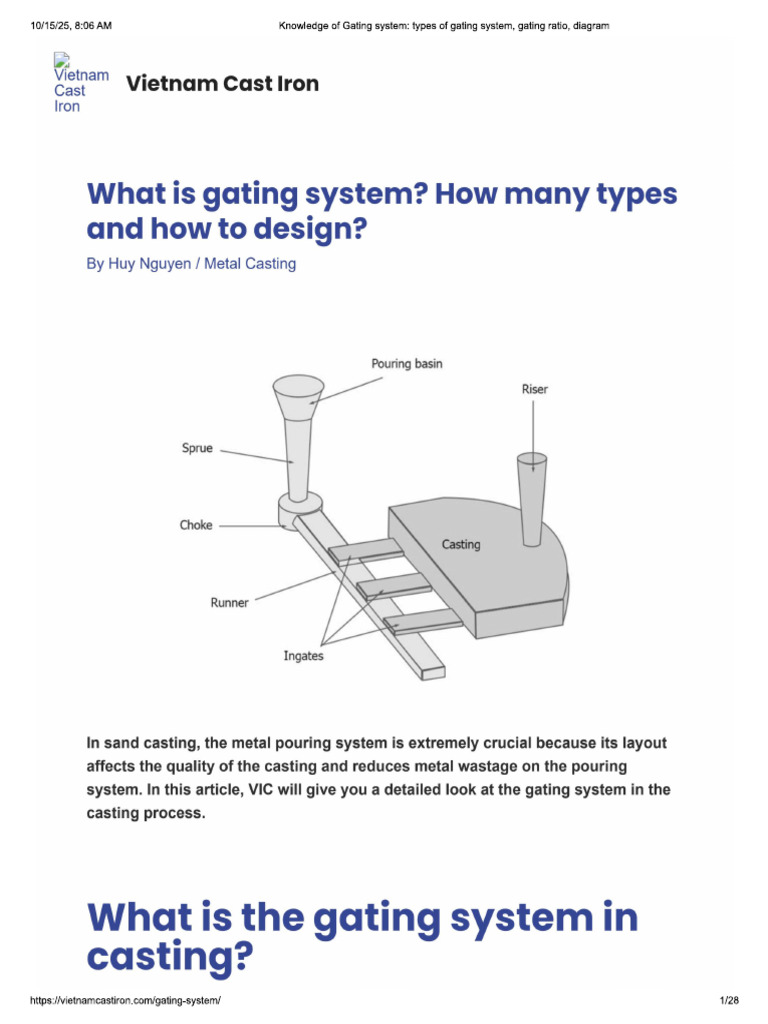 Mould Riser Runner Design | PDF