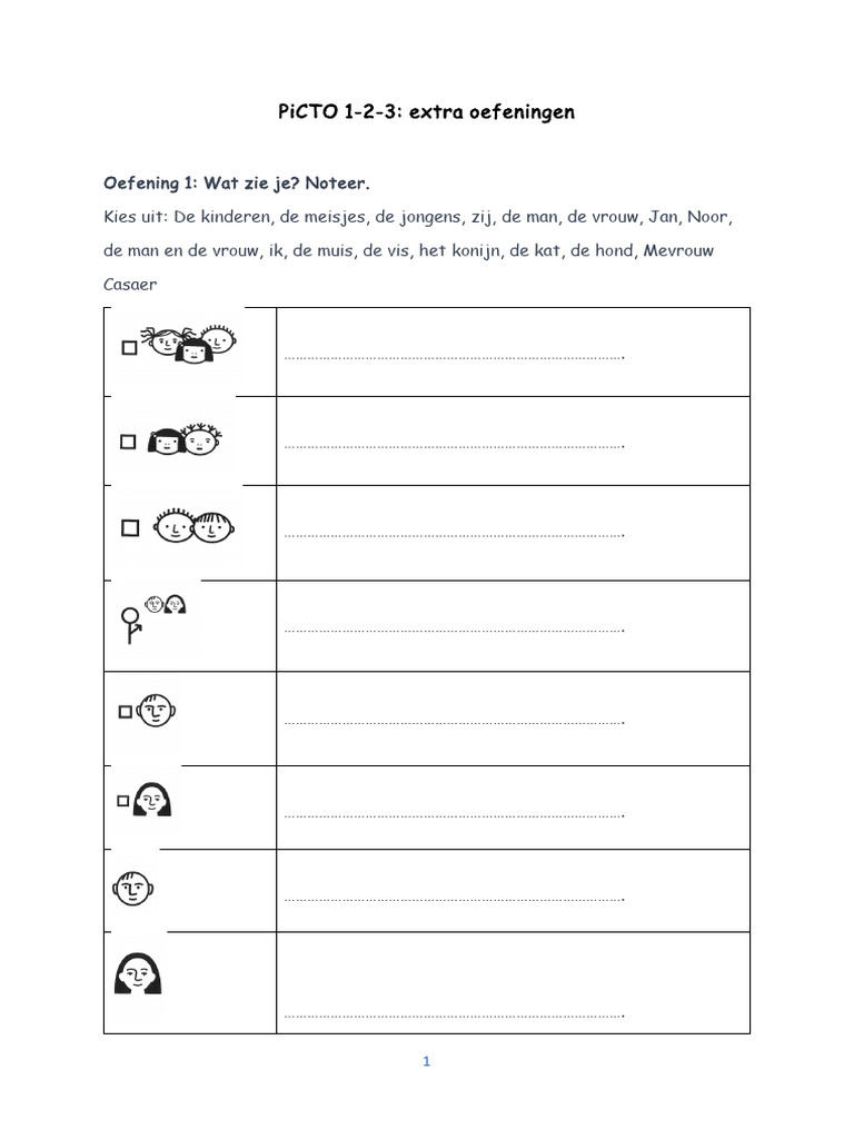 PiCTO 1-2-3 Extra Oef | PDF