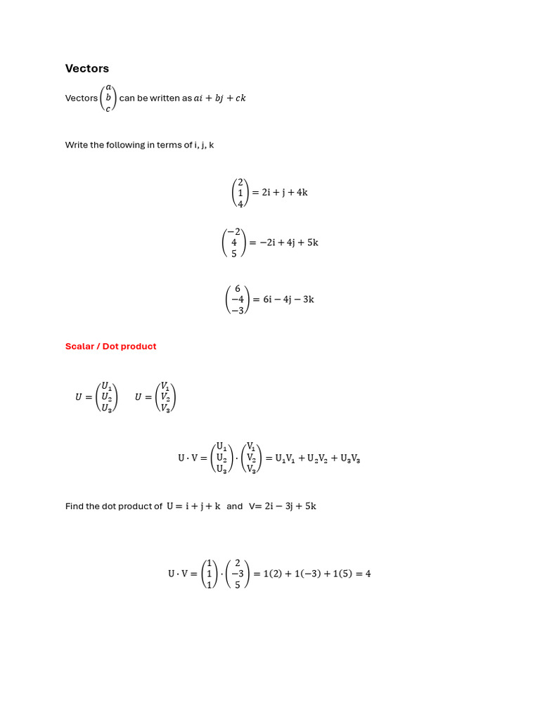 Vector Operations and Limits Explained | PDF | Differential Geometry ...