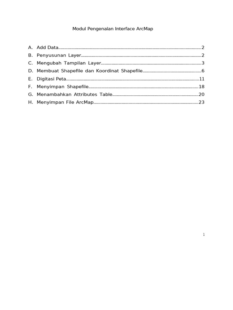 Panduan Lengkap ArcMap: Shapefile & Layer | PDF