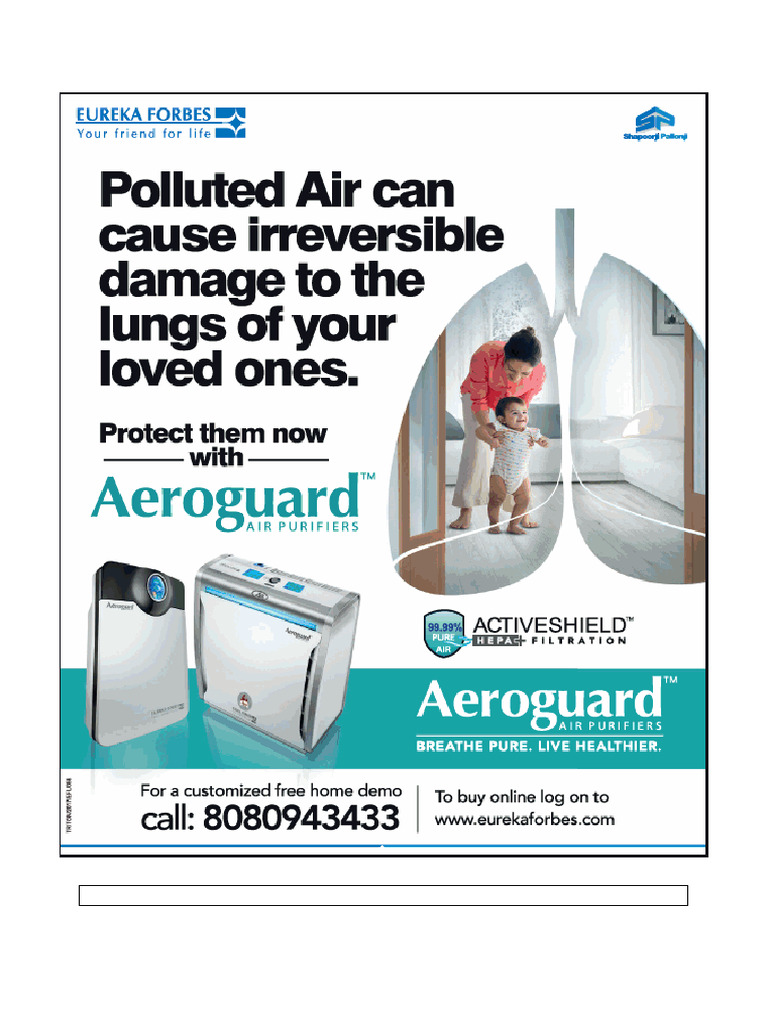 Model Analysis Advertisement EurekaForbes Air Purifier | PDF ...