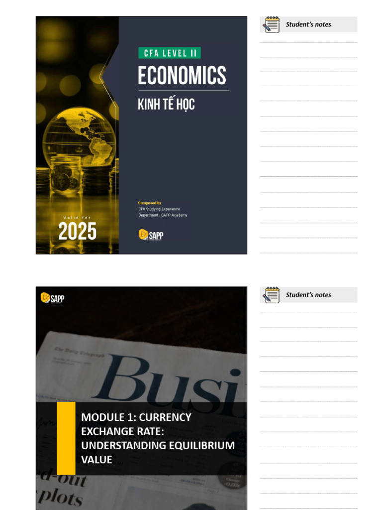 SAPP CFA2 Econ Slide Note 25ver2 | PDF | Exchange Rate | Foreign ...
