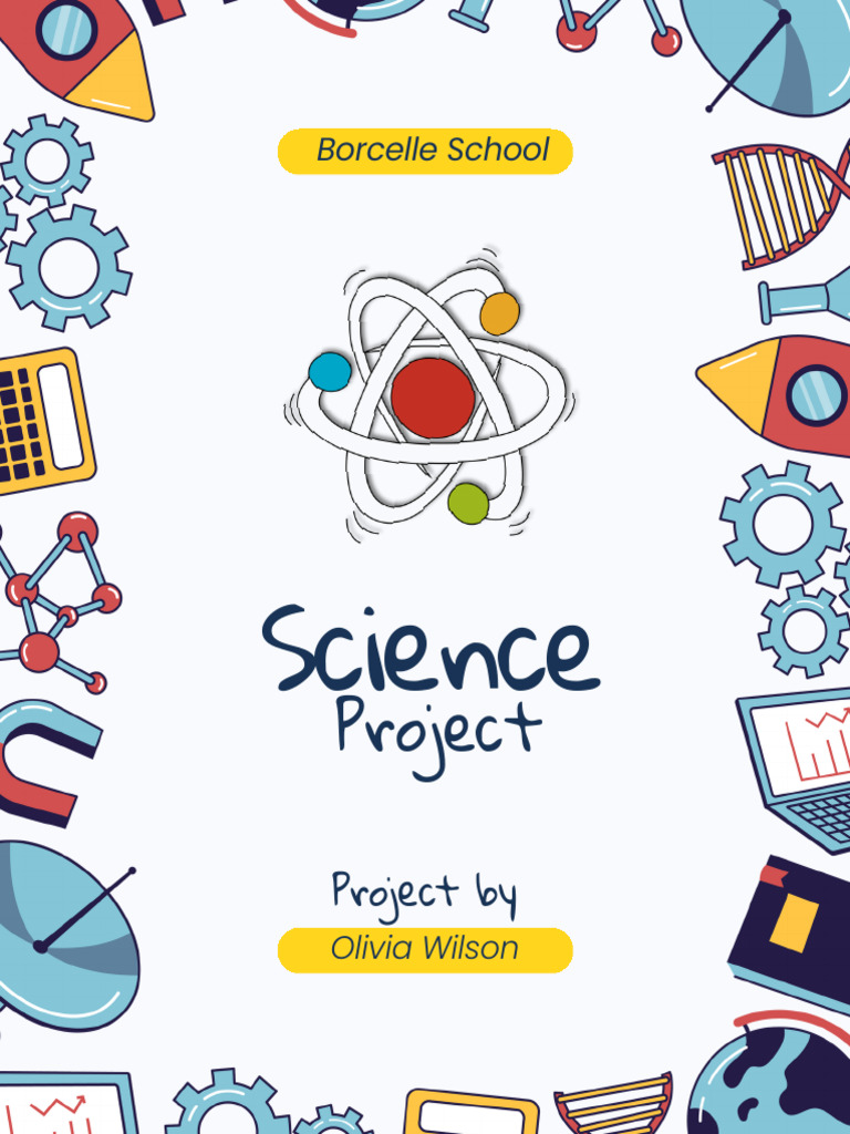 Science Lesson Project Assessment Cover in Colorful Illustrative Style ...