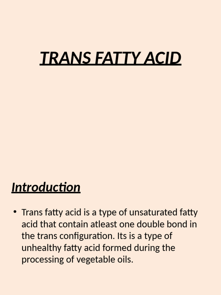 2 Trans Fatty Acid | PDF