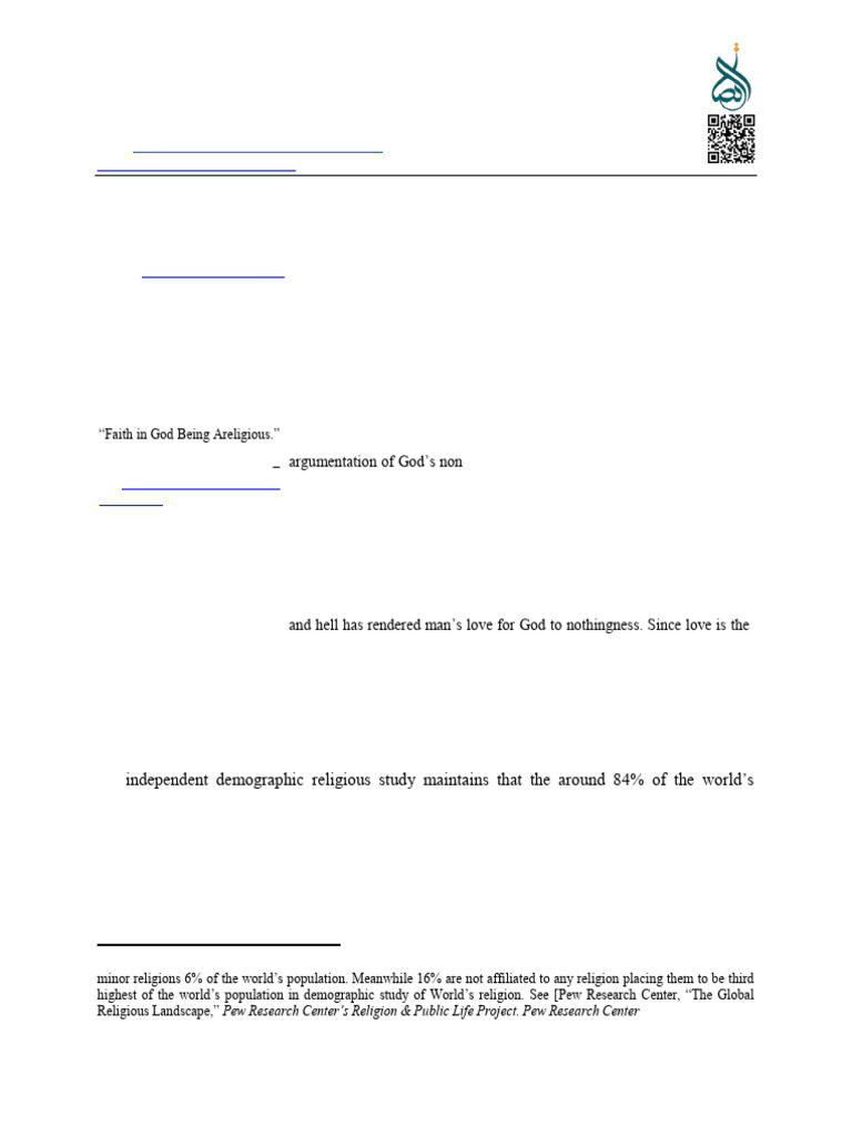 Faith in God Being Areligious | PDF | Faith | God