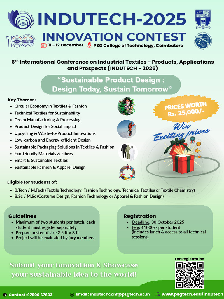 INDUTECH 2025: Sustainable Design Contest | PDF