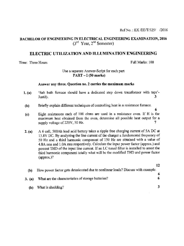 Electrical Utilization & Illumination Engineering | PDF