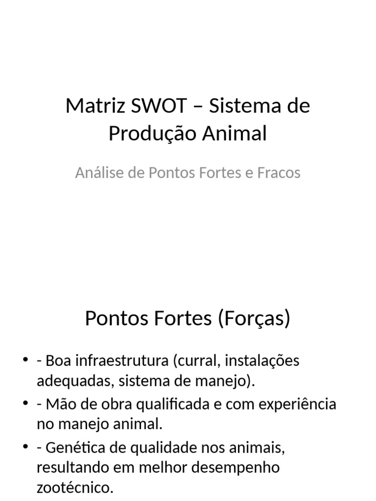 Matriz_SWOT_Producao_Animal | PDF
