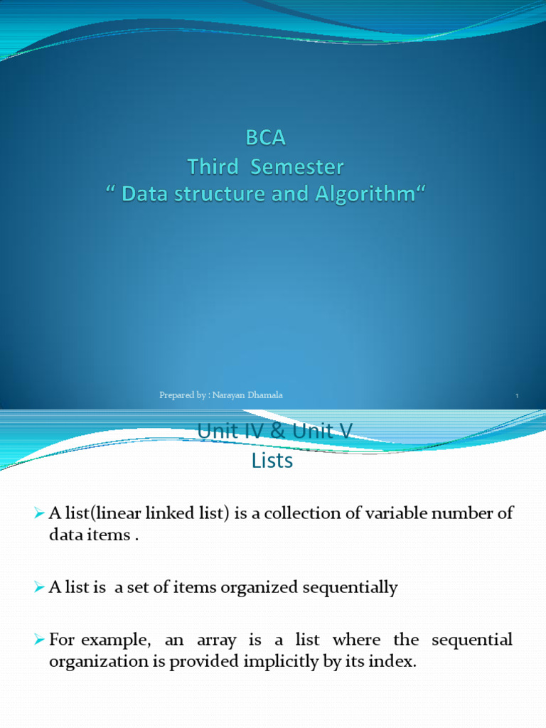 Unit-4 Lists - Unit-5 Linked Lists | PDF | Computer Programming ...