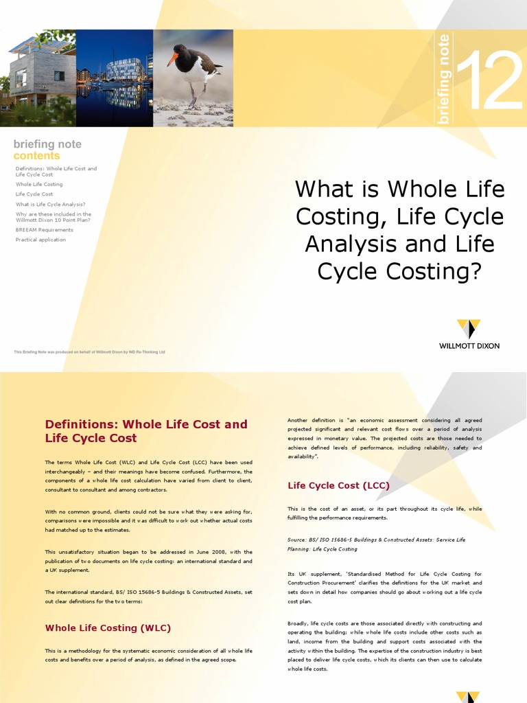 Willmott Dixon Briefing-note-12-Life Cycle Costing | PDF | Life Cycle ...