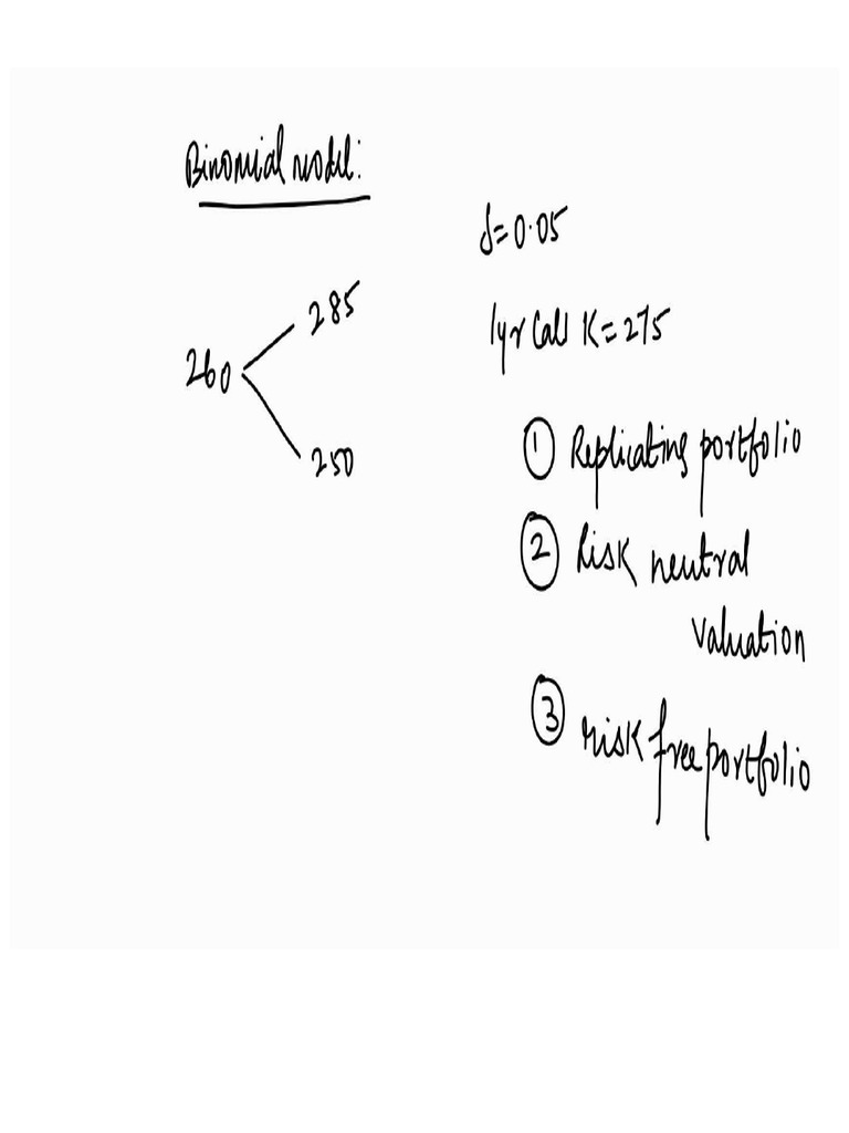 Binomial Model and Sums Class 17-10-2024 | PDF