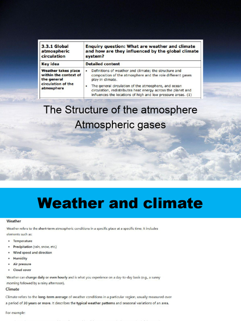 L1 Atmosphere and Weather Systems | PDF | Atmosphere Of Earth | Atmosphere