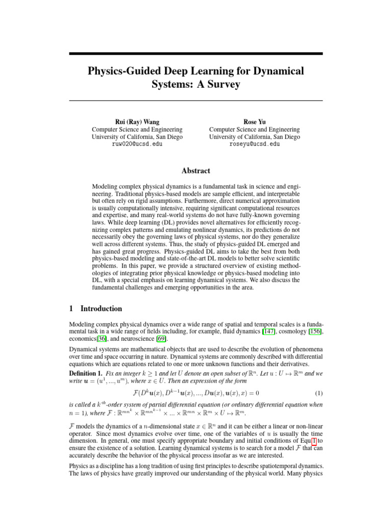 Physics-Guided DL for Dynamical Systems | PDF | Equations ...