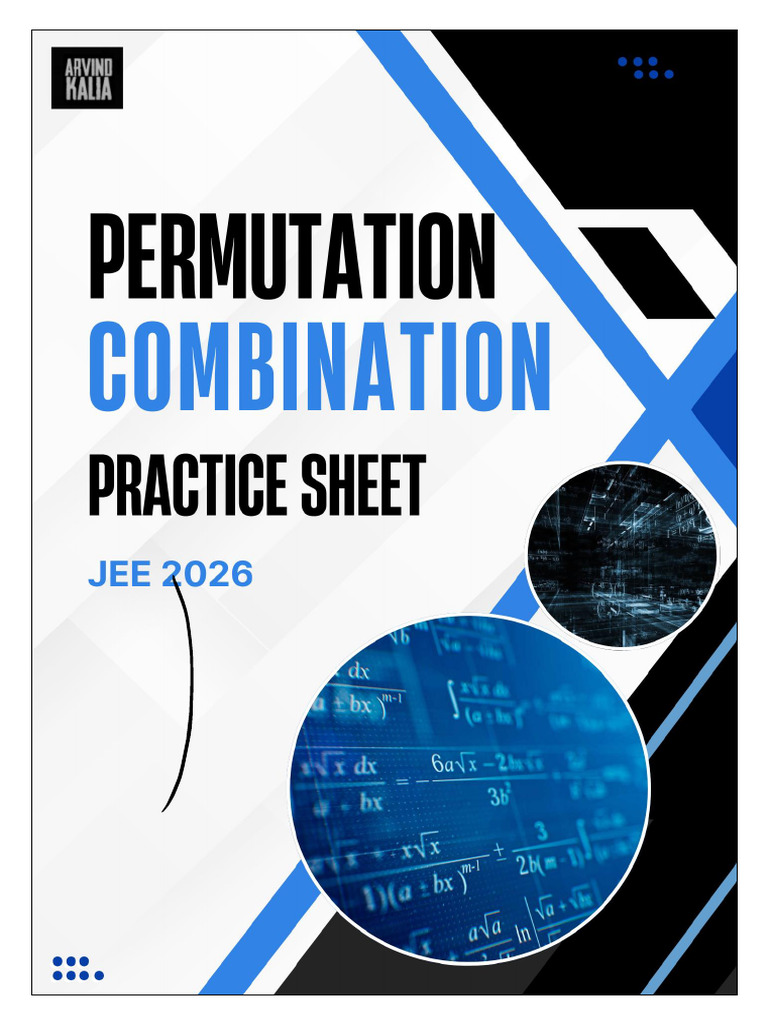 Permutation and Combination - Practice Sheet | PDF | Elementary ...