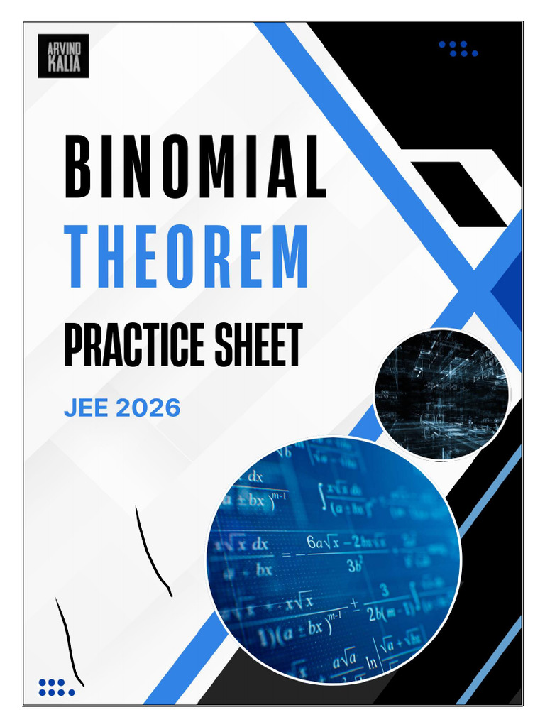 Binomial Theorem Practice Questions | PDF | Chess | Elementary Mathematics