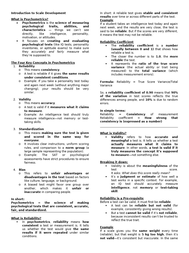 Introduction To Scale Development | PDF | Psychometrics | Psychology