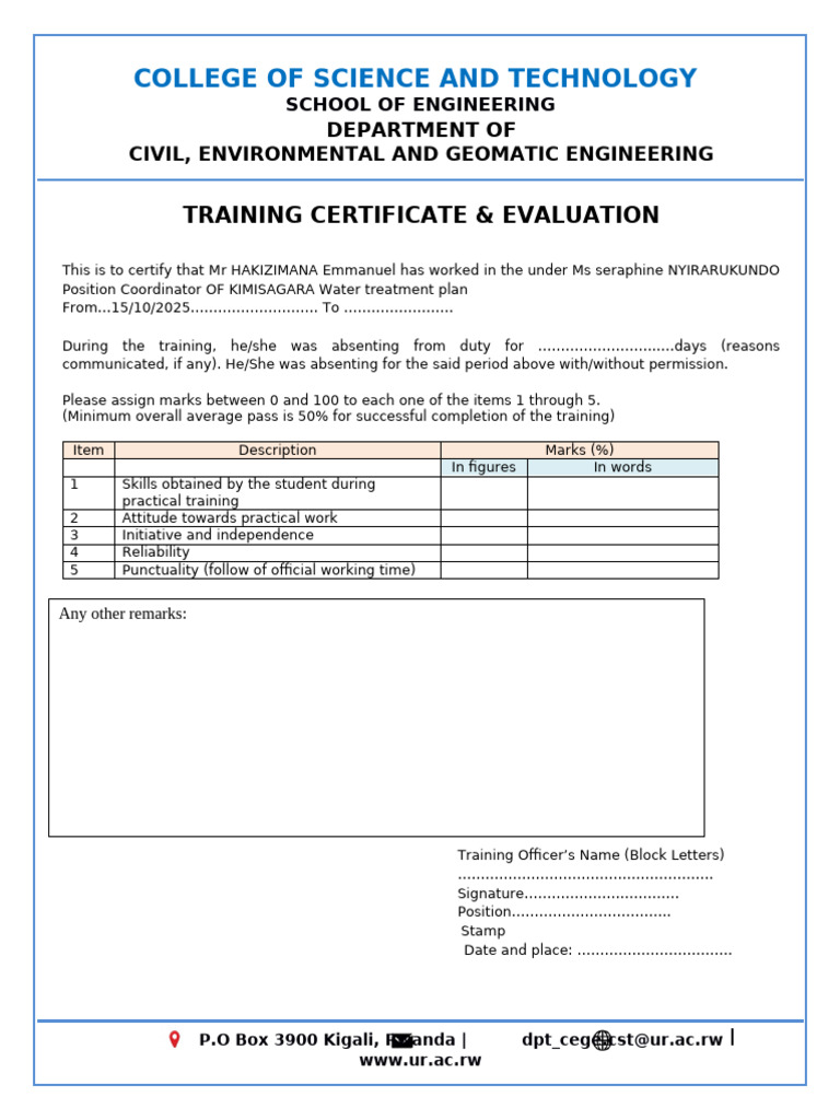 CEGE-IA Training Certificate Form | PDF