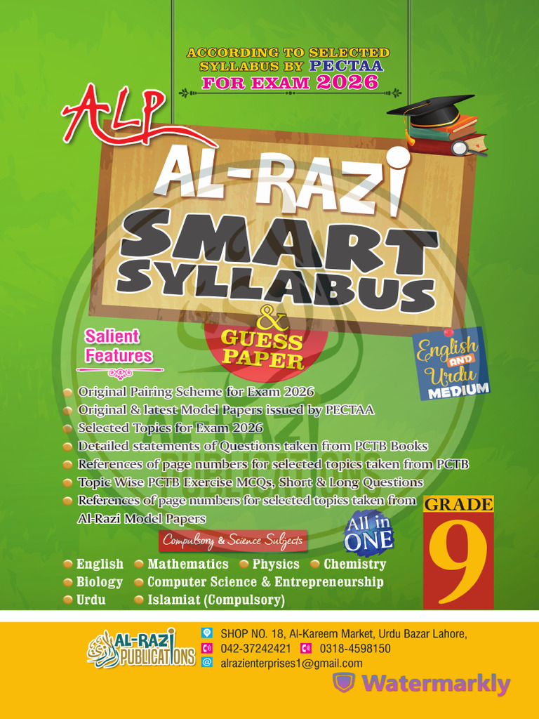 Al-Razi ALP Smart Syllabus | PDF | Force | Adverb