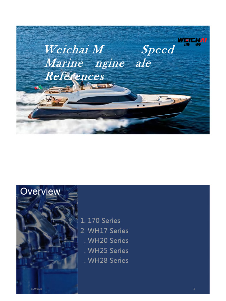 Weichai Medium Speed Marine Engine Sale References 20220920V2 | PDF ...