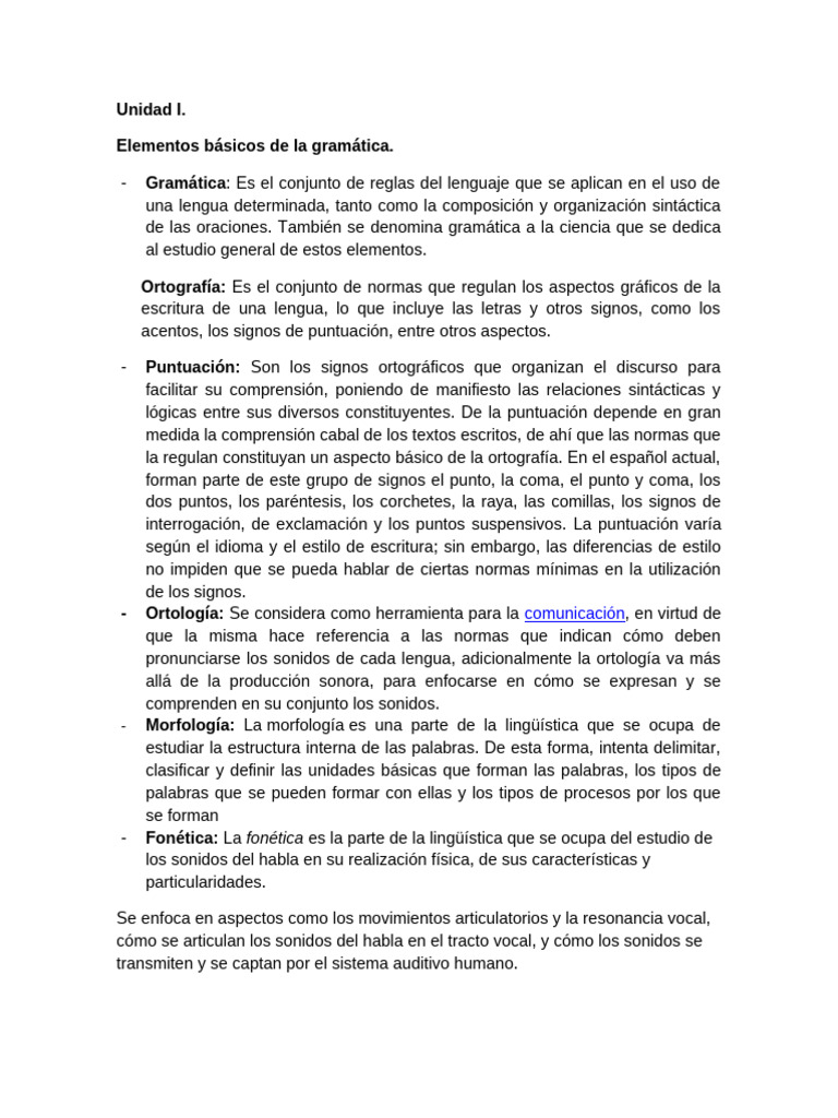 Elementos Clave de la Gramática Española | PDF | Palabra | Puntuación