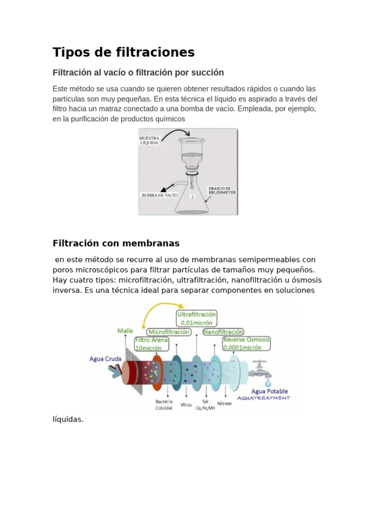 Tipos de Filtraciones | PDF