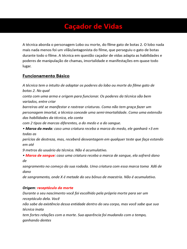Caçado de Vidas 2.0 | PDF | Morte | Gatos