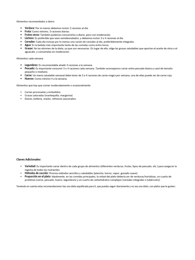 Actividad 1-Crea Una Dieta Equilibrada | PDF