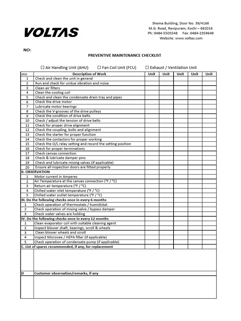 Pms Checklist BPCL PDF Main Page (Pink Paper) | PDF