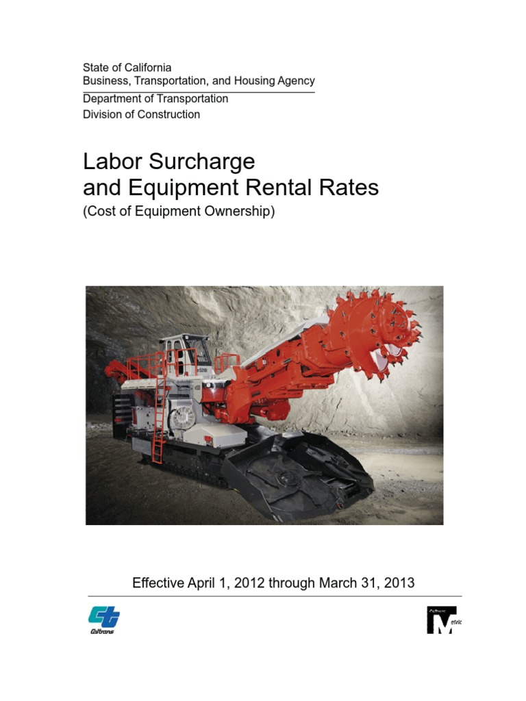 Equipment Rates Ref. (U.S.) | PDF | Workers' Compensation | Loader ...
