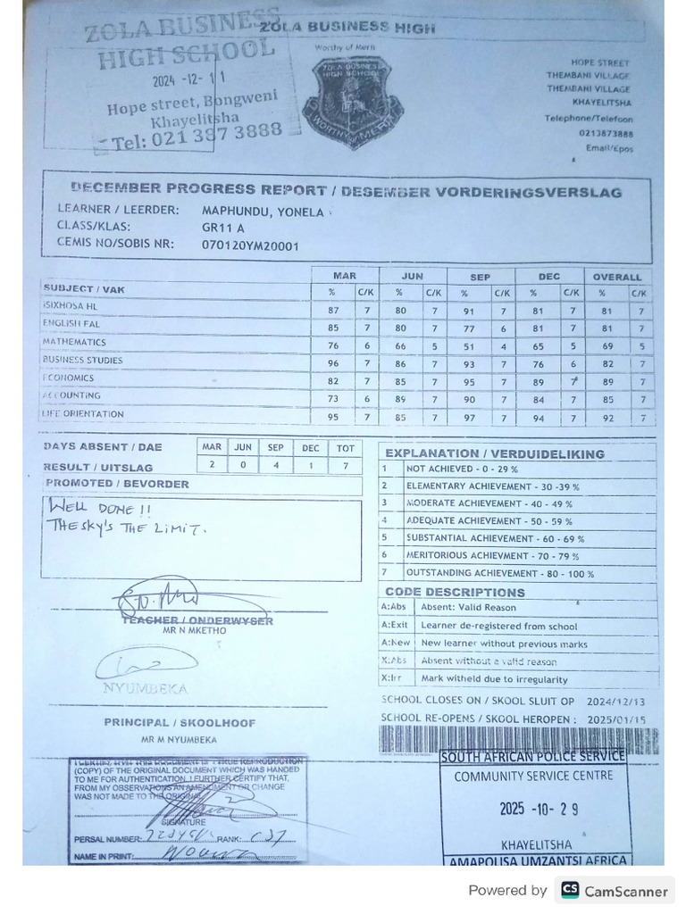 Grade 11 Report | PDF