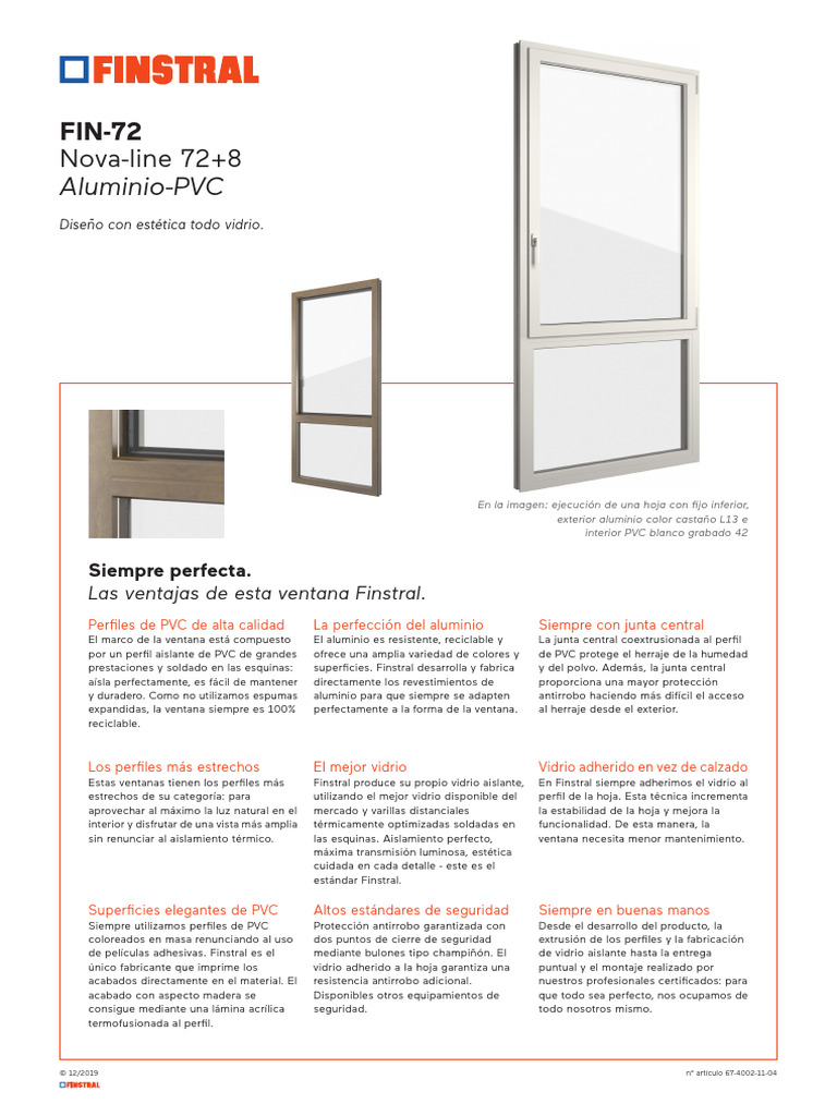 FIN 72 Nova Line 72+8 Aluminio PVC Es ES | PDF | Aislamiento térmico ...