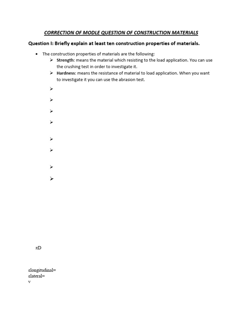 Construction Material Properties and Tests | PDF | Concrete | Building ...