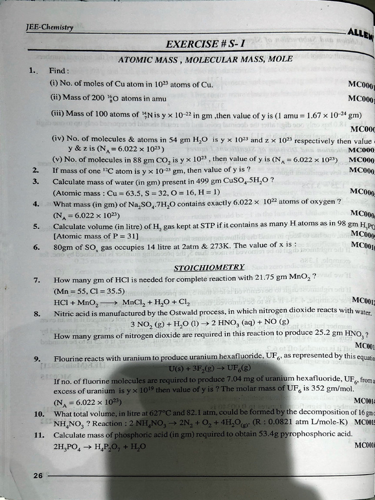 Mole Concept Question 2 | PDF