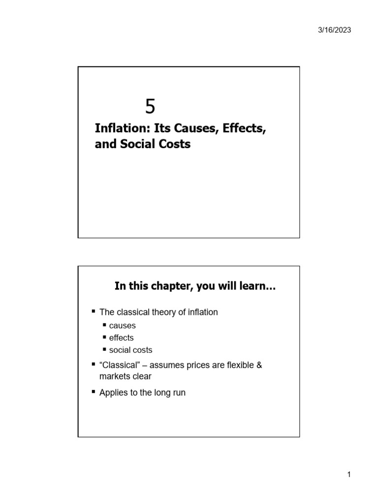 Chapter 5 (Inflation Its Causes - Effects - and Social Costs) | PDF ...