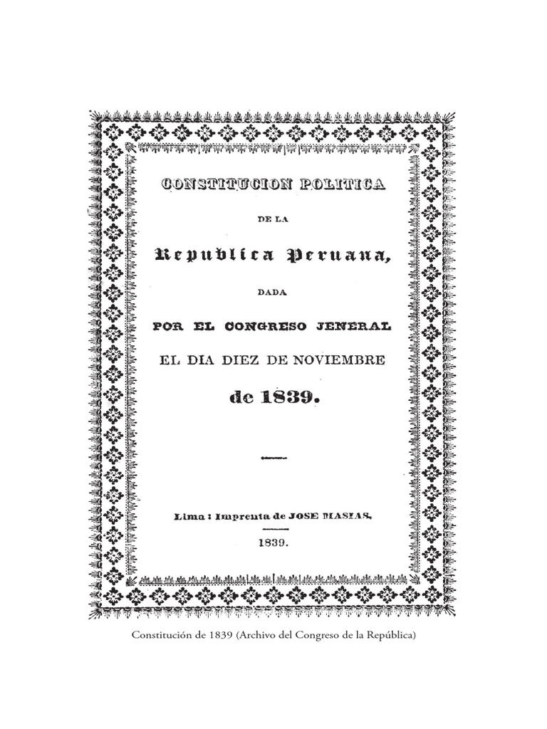 Constituciones 1839 1856 | PDF | Constitución | Perú