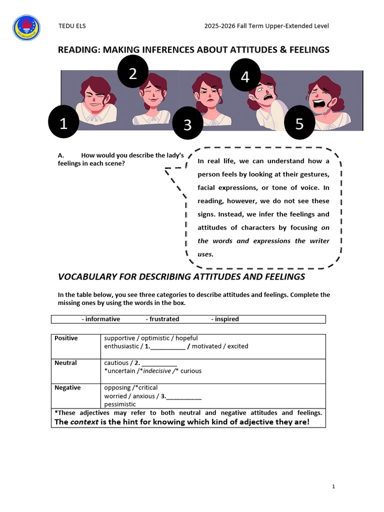 2025-2026 Fall Term UPP - Ext M1 W3-4 Reading (Attitudes and Feelings ...