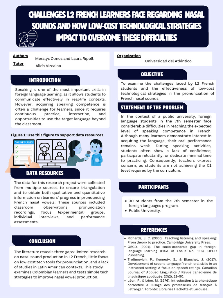 Academic Research Poster in Blue and White Contemporary Style ...