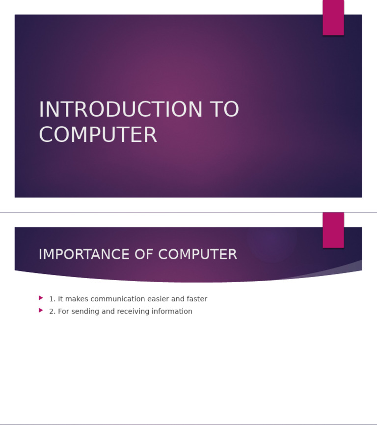 Introduction To Computer | PDF