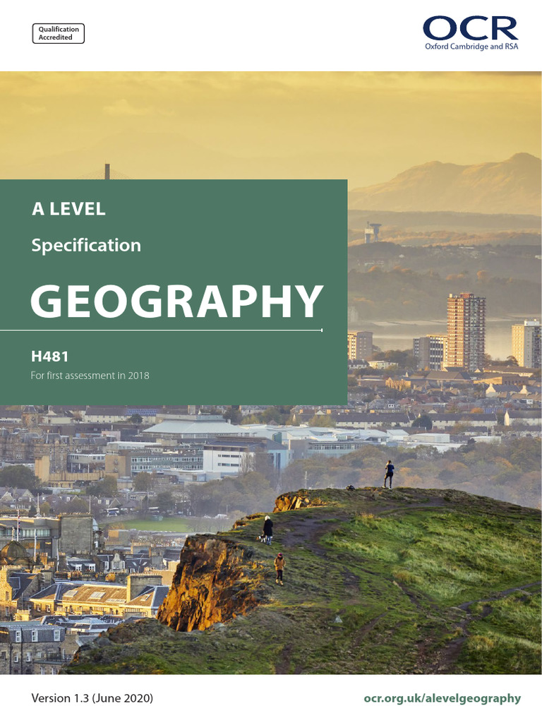 223012 Specification Accredited a Level Gce Geography h481 | PDF ...