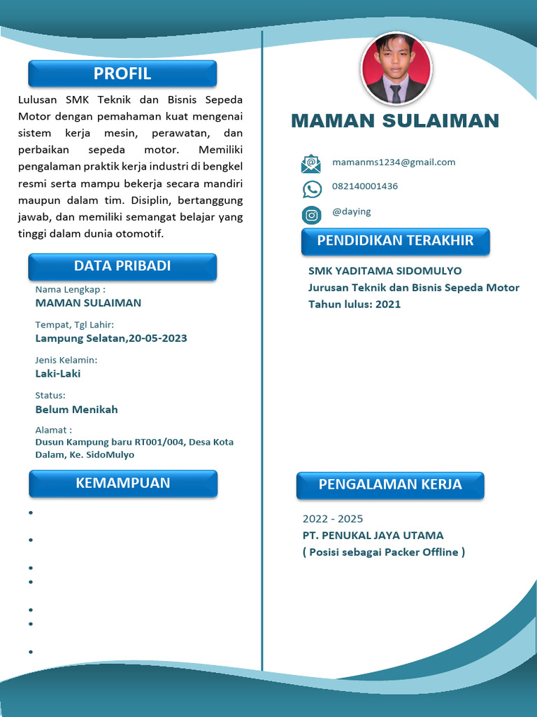 CV - Maman 2025 | PDF