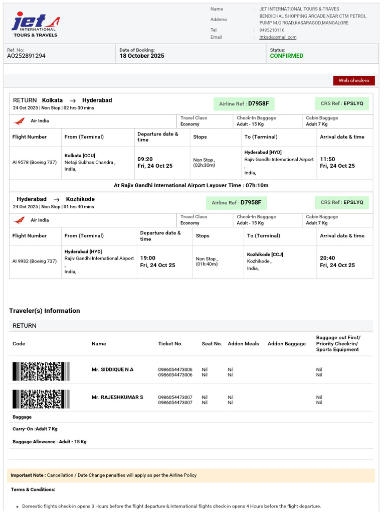 Flight Check-In Guidelines and Details | PDF | Aviation | Transport