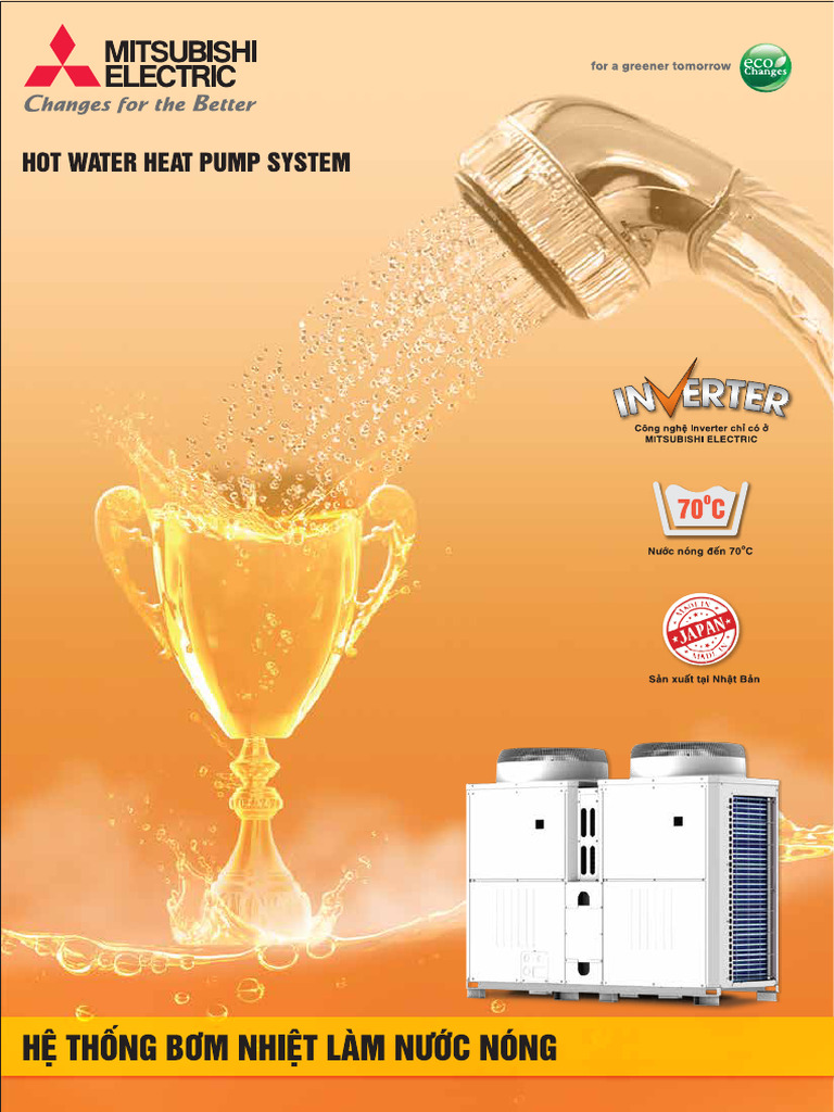 Mitsu_CATALOGUE HOT WATER - Gas R407C - Gas R410A | PDF