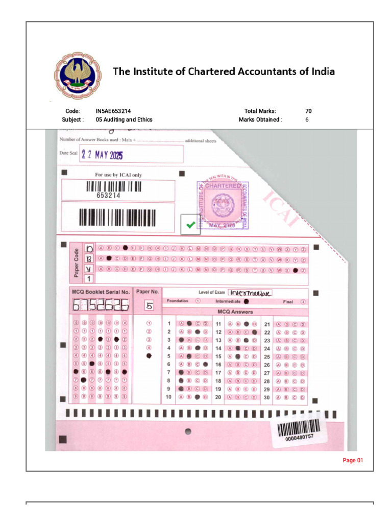 DMCI - RTI Page For Answersheet | PDF
